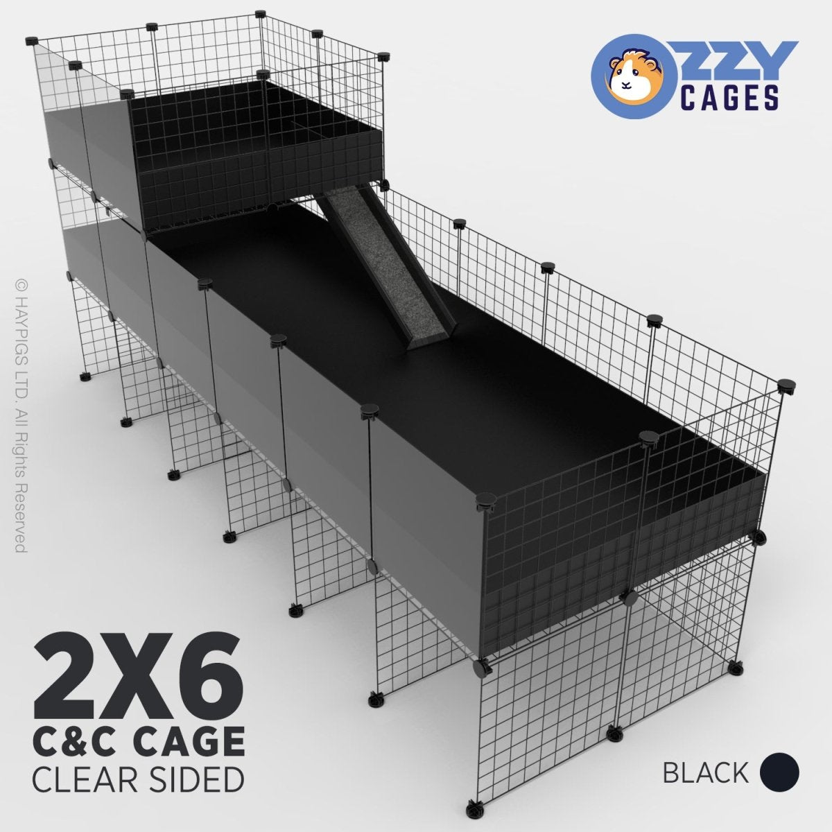 Ozzy Cages 2x6 C&C Enclosure - Clear Sided – HAYPIGS